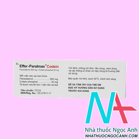 Thuốc Effer-Paralmax Codein:Công dụng, liều dùng, tác dụng phụ, giá bán