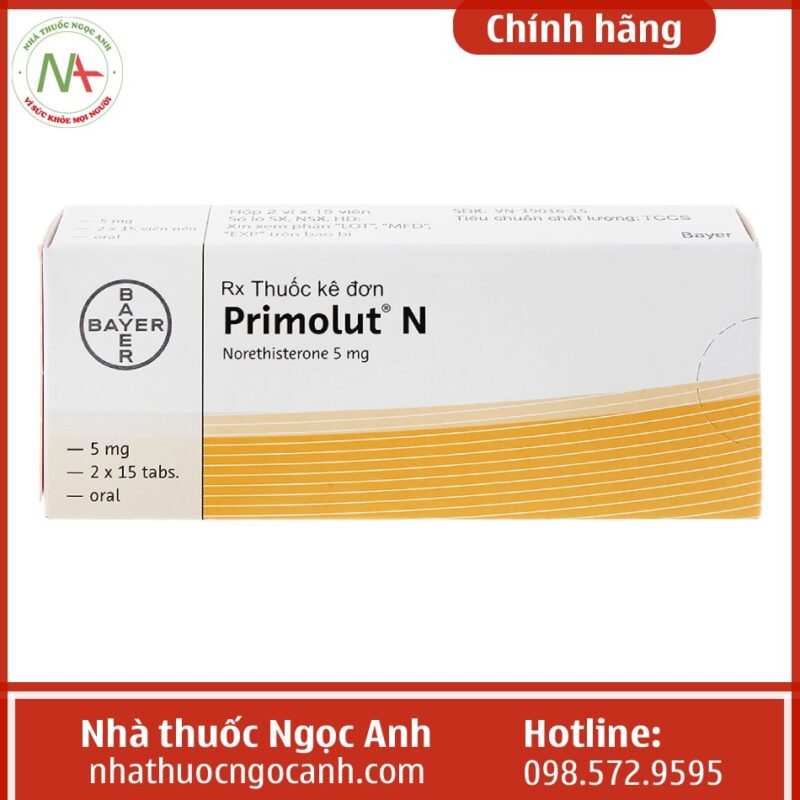 Thuốc Primolut N 5mg là thuốc gì, có tác dụng gì, giá bao nhiêu, mua ở đâu