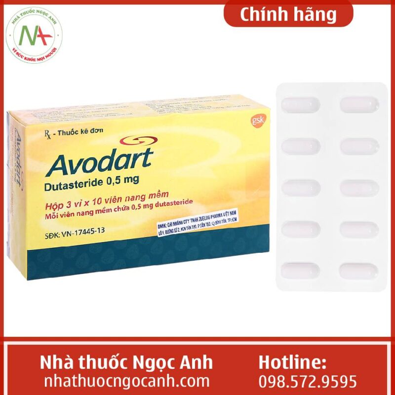 Thuốc Avodart GSK 0.5mg có tác dụng gì, giá bao nhiêu, mua ở đâu