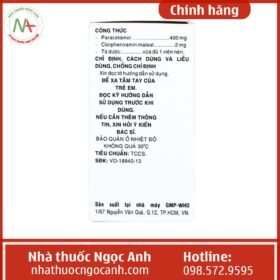 Thuốc cảm cúm màu xanh Coldfed chai giá bao nhiêu, mua ở đâu?