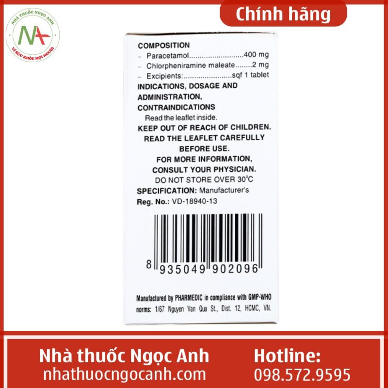 Thuốc cảm cúm màu xanh Coldfed chai giá bao nhiêu, mua ở đâu?