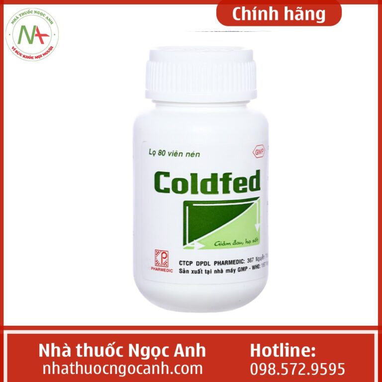 Thuốc cảm cúm màu xanh Coldfed chai giá bao nhiêu, mua ở đâu?