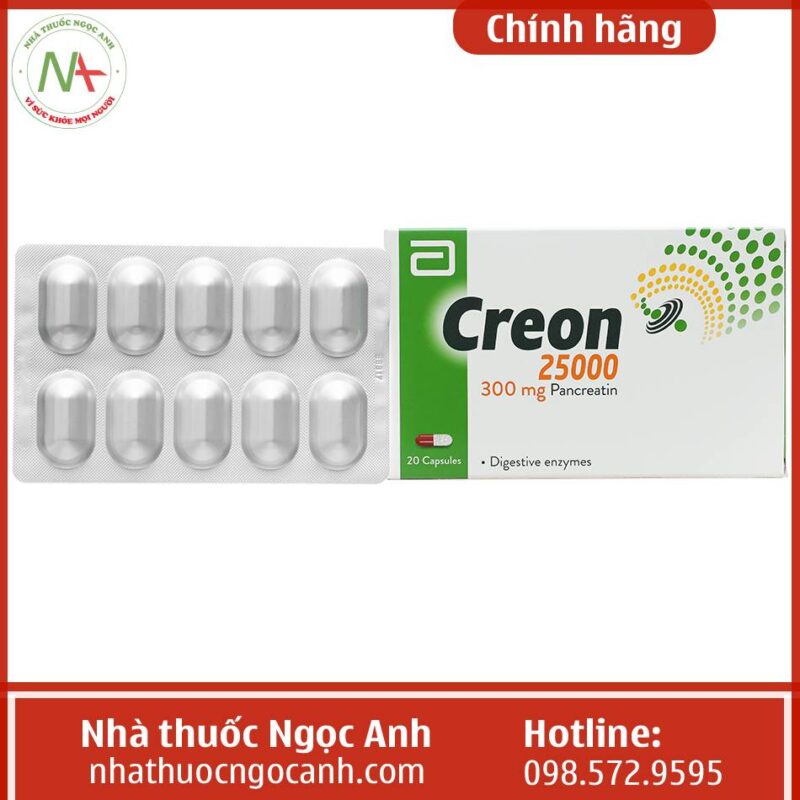 Thuốc Creon 25000 là thuốc gì, liều dùng, mua ở đâu, giá bao nhiêu?