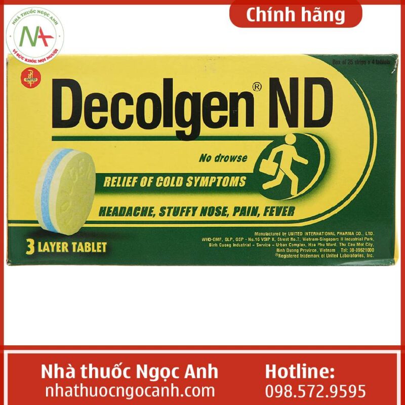 Thuốc Decolgen ND có gây buồn ngủ không, giá bao nhiêu, mua ở đâu