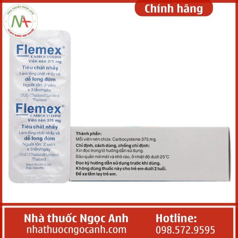 Thuốc Flemex 375mg có tác dụng gì, mua ở đâu, giá bao nhiêu?