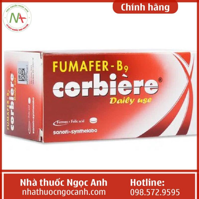 Thuốc sắt Fumafer-B9 Corbière Daily use giá bao nhiêu, mua ở đâu