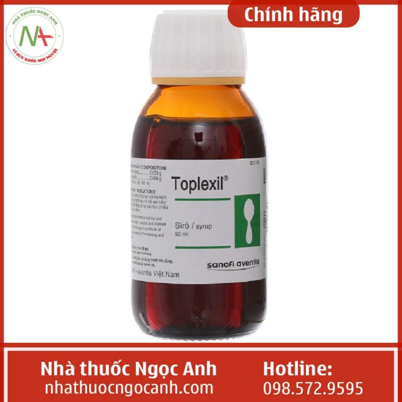 Thuốc Toplexil Sanofi siro dùng cho trẻ bao nhiêu tuổi, giá bao nhiêu ...