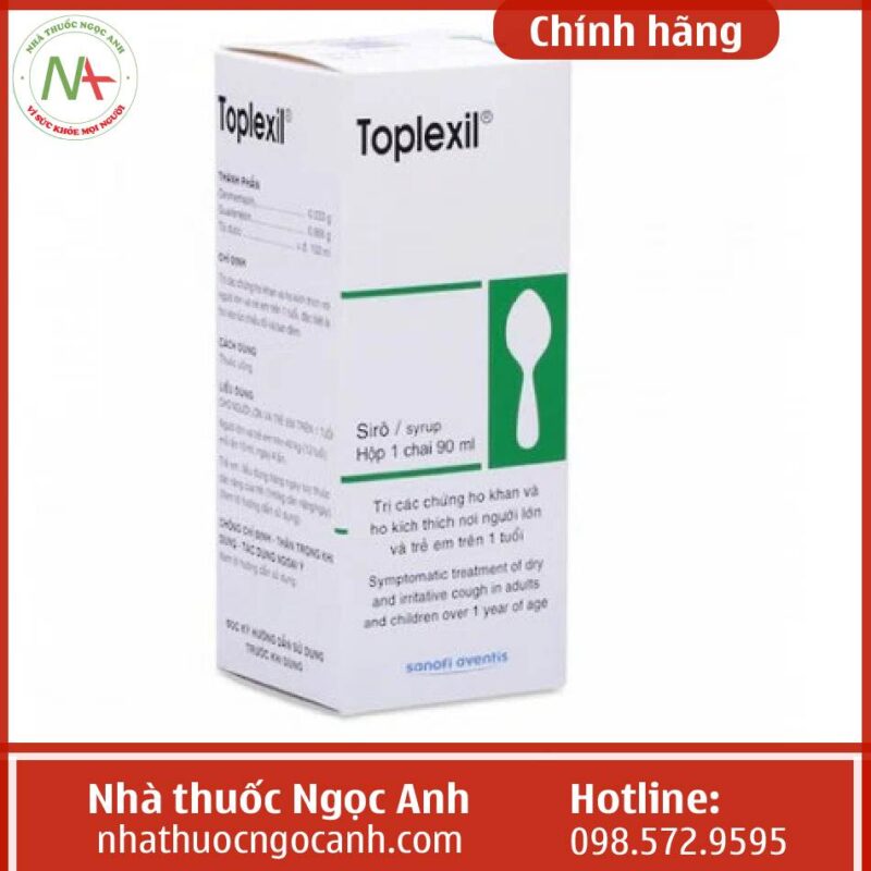 Thuốc Toplexil Sanofi siro dùng cho trẻ bao nhiêu tuổi, giá bao nhiêu ...