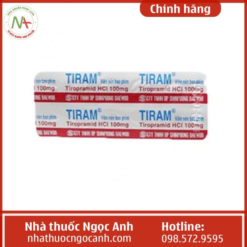 Thuốc Tiram Tiropramide HCL 100mg là thuốc gì, giá bao nhiêu, mua ở đâu