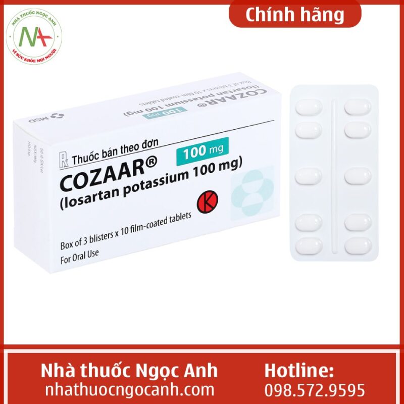 Thuốc Cozaar 100mg có tác dụng gì, giá bao nhiêu, mua ở đâu?