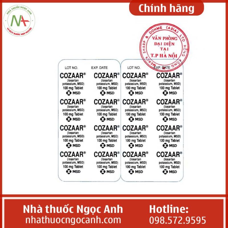 Thuốc Cozaar 100mg có tác dụng gì, giá bao nhiêu, mua ở đâu?