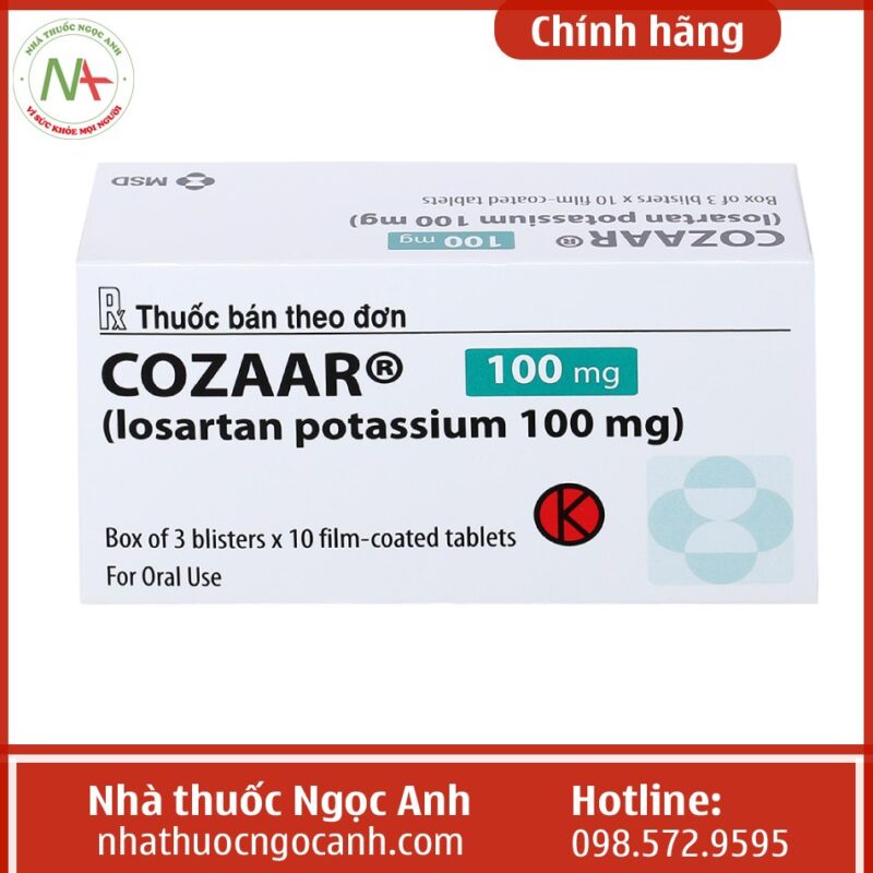 Thuốc Cozaar 100mg có tác dụng gì, giá bao nhiêu, mua ở đâu?