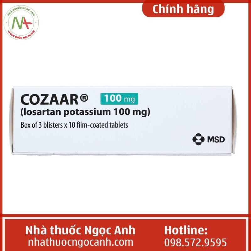 Thuốc Cozaar 100mg có tác dụng gì, giá bao nhiêu, mua ở đâu?