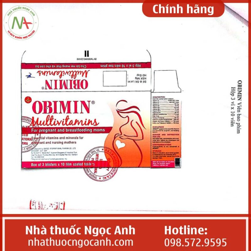 Thuốc Obimin Multivitamins uống vào lúc nào, giá bao nhiêu, mua ở đâu