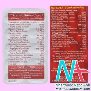 [CHÍNH HÃNG] Thuốc AB Extra Bone – Care: Công dụng, liều dùng, giá bán