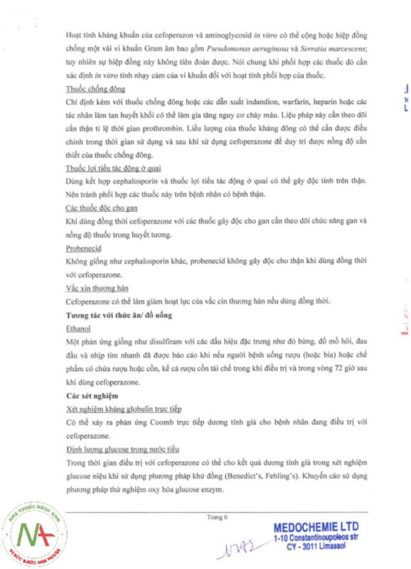 Thuốc Medocef 1g có tác dụng gì, mua ở đâu, giá bao nhiêu?