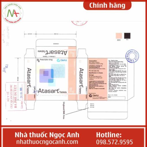 Thuốc Atasart Tablets 8mg là thuốc gì, mua ở đâu, giá bao nhiêu?