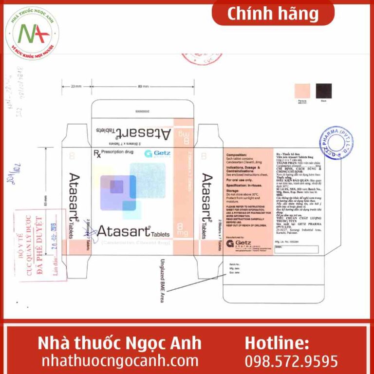 Thuốc Atasart Tablets 8mg là thuốc gì, mua ở đâu, giá bao nhiêu?