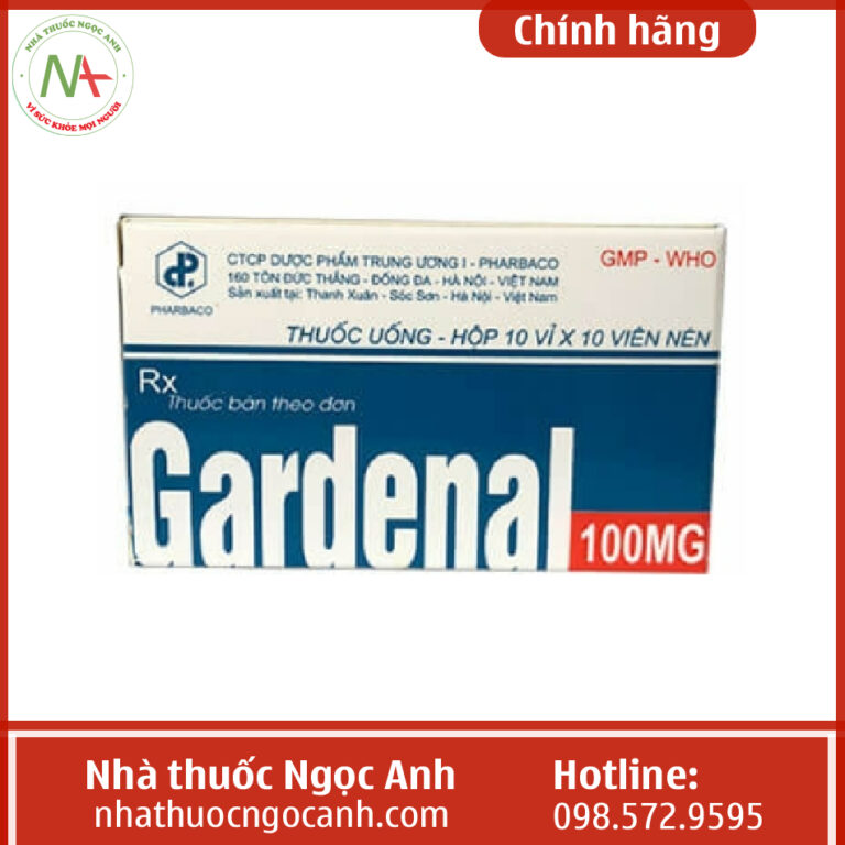 Thuốc Gardenal 100mg Pharbaco là thuốc gì, giá bao nhiêu, mua ở đâu