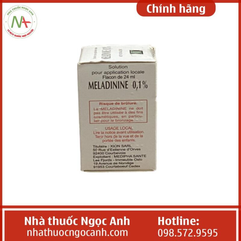 Thuốc Meladinine 0,1% có tác dụng gì, giá bao nhiêu, mua ở đâu?