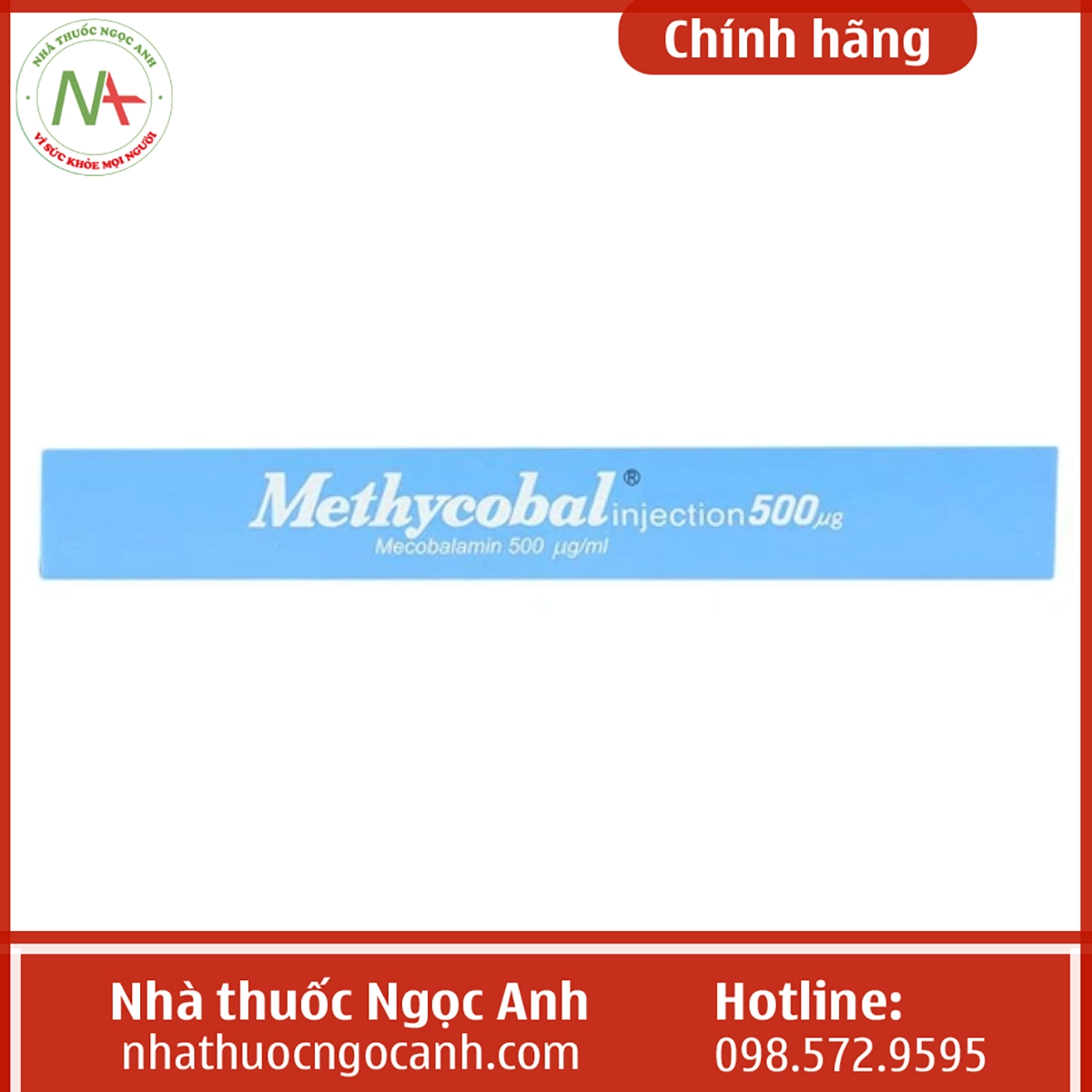 Thuốc tiêm Methycobal injection 500μg giá bao nhiêu, mua ở đâu?