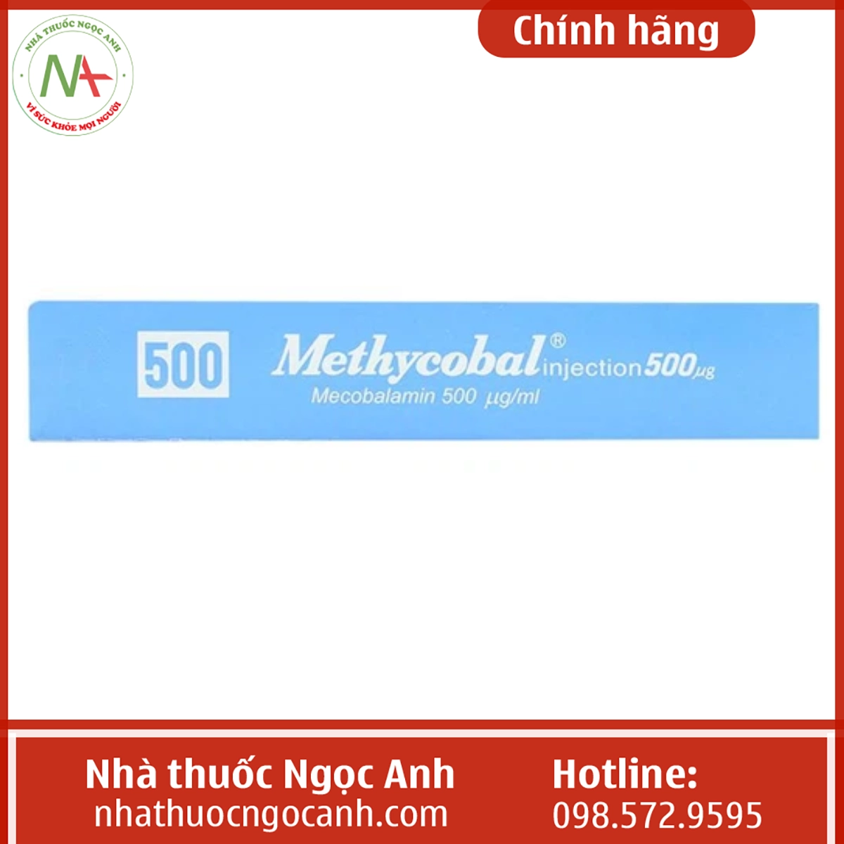 Thuốc tiêm Methycobal injection 500μg giá bao nhiêu, mua ở đâu?