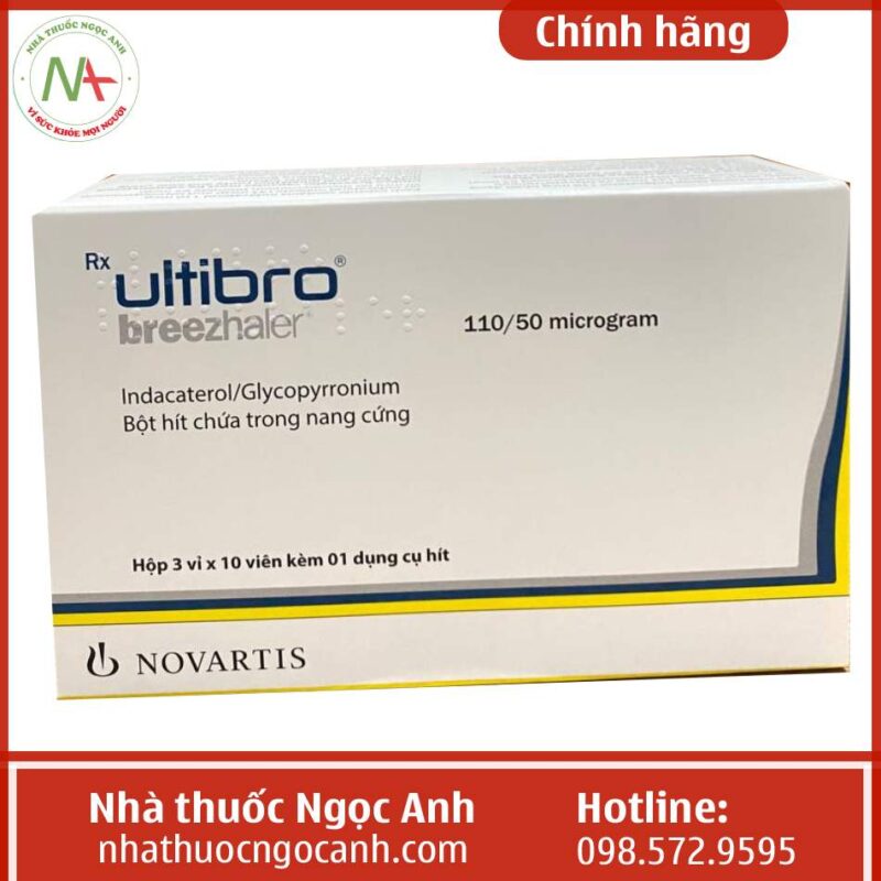 Thuốc Ultibro Breezhaler 110/50mcg 3x10 giá bao nhiêu, mua ở đâu?