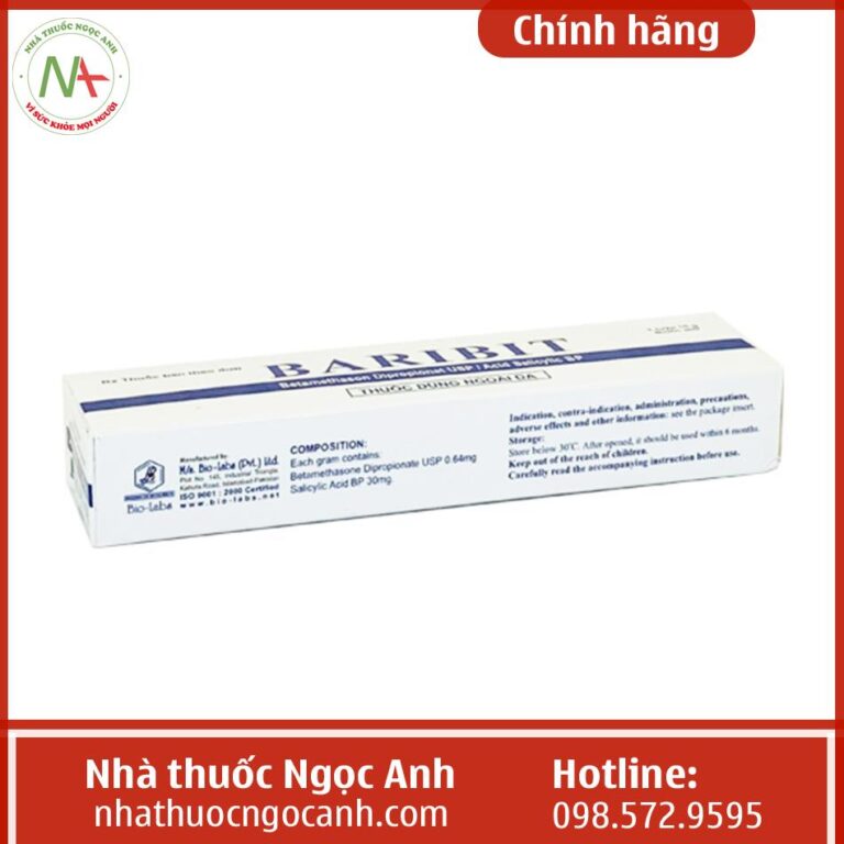 Thuốc Baribit 15g là thuốc gì, có tác dụng gì, giá bao nhiêu, mua ở đâu