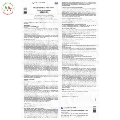 Thuốc Sernal 2mg là gì? tác dụng gì? Giá bao nhiêu? Mua ở đâu?