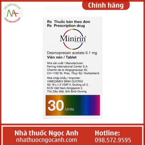 Thuốc Minirin Tablets 0.1mg là thuốc gì, giá bao nhiêu, mua ở đâu