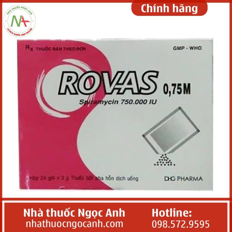 Thuốc Rovas 0.75M dạng gói là thuốc gì, giá bao nhiêu, mua ở đâu