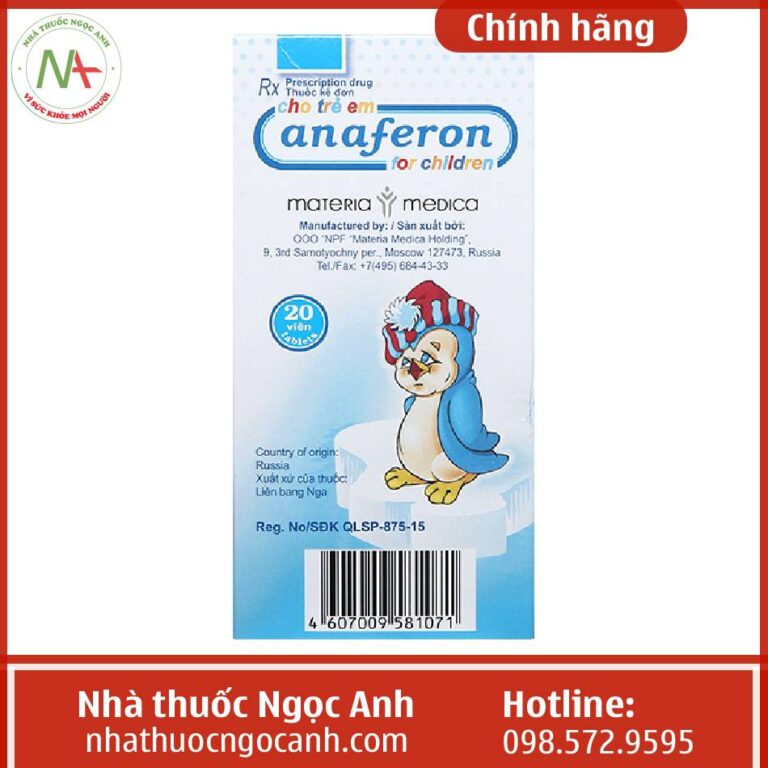 Thuốc Anaferon 3mg có phải kháng sinh không, giá bao nhiêu, mua ở đâu