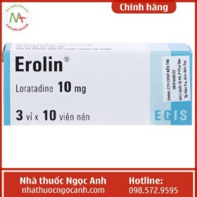 Thuốc Erolin 10mg là thuốc gì, có tác dụng gì, mua ở đâu, giá bao nhiêu?