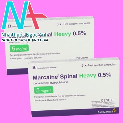 Thuốc Marcaine Spinal Heavy: Công dụng, liều dùng,tác dụng phụ, giá bán