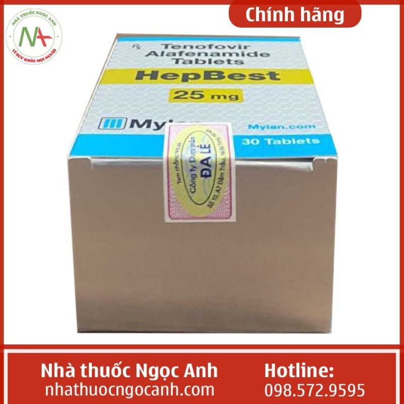 Thuốc HepBest 25mg Mylan 30v là thuốc gì, mua ở đâu, giá bao nhiêu?