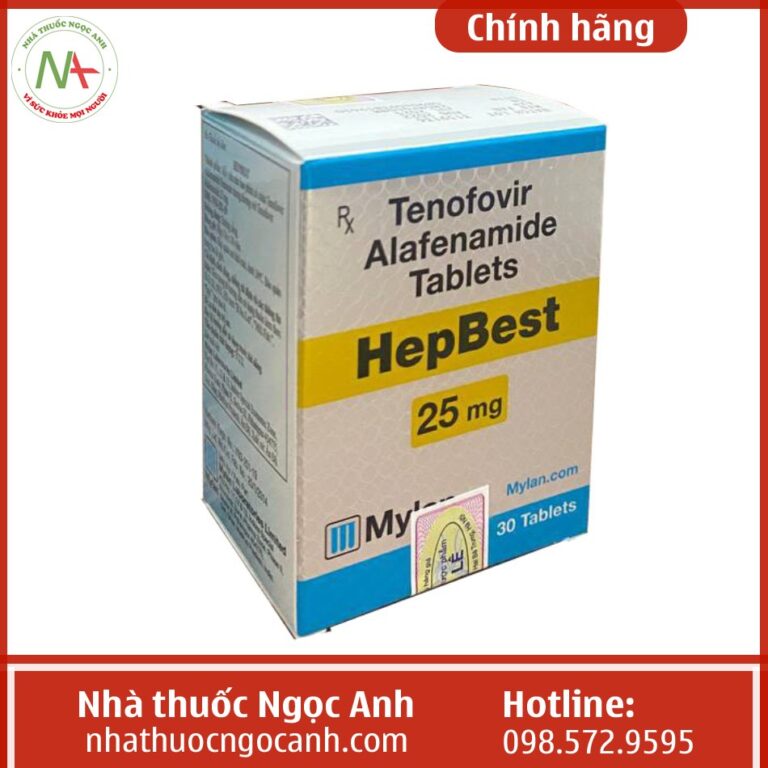 Thuốc HepBest 25mg Mylan 30v là thuốc gì, mua ở đâu, giá bao nhiêu?