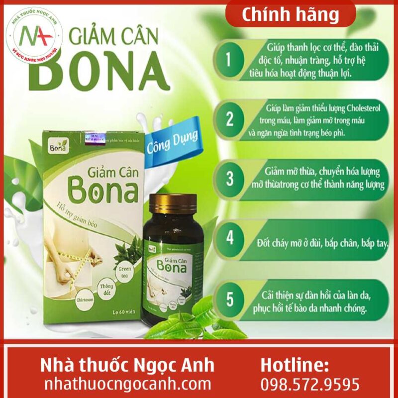 Thuốc Giảm cân Bona có tốt không, mua ở đâu, giá bao nhiêu?