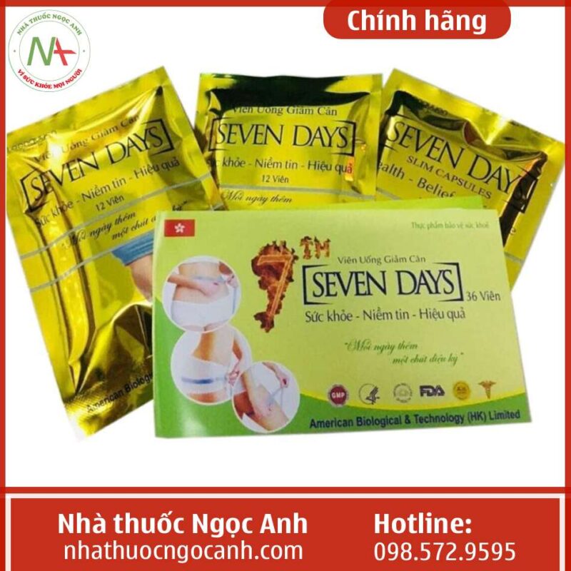 Viên uống giảm cân Seven Days giá bao nhiêu, mua ở đâu chính hãng