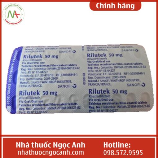 Thuốc Rilutek 50mg là thuốc gì? tác dụng gì, giá bán, mua ở đâu?