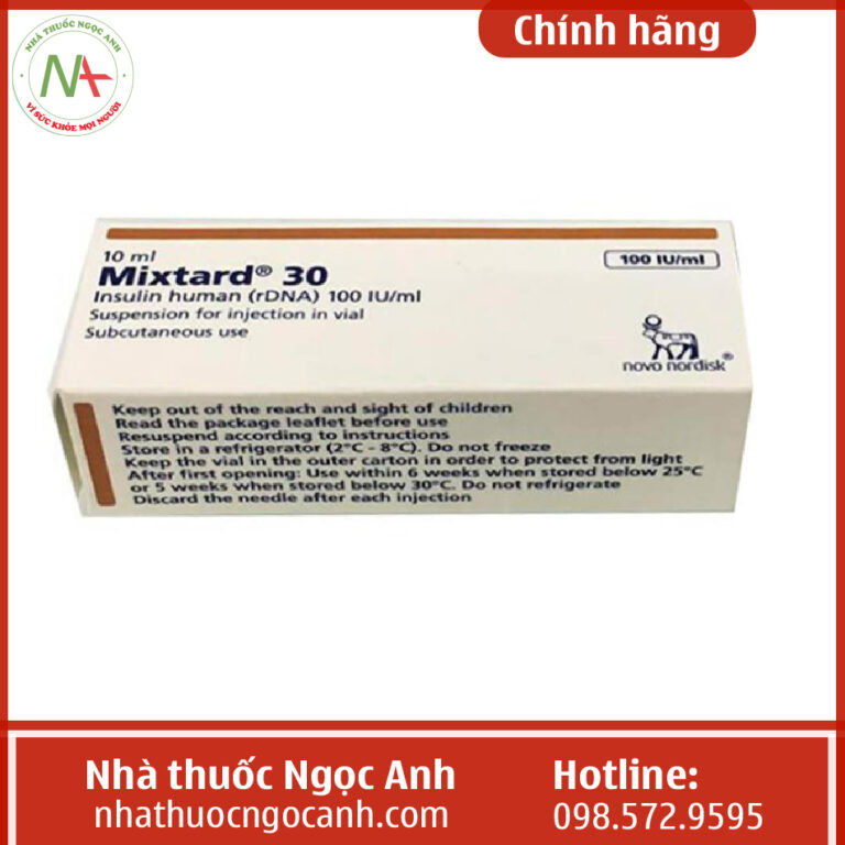 Thuốc Mixtard 30 100IU/ml là thuốc gì, mua ở đâu, giá bao nhiêu?