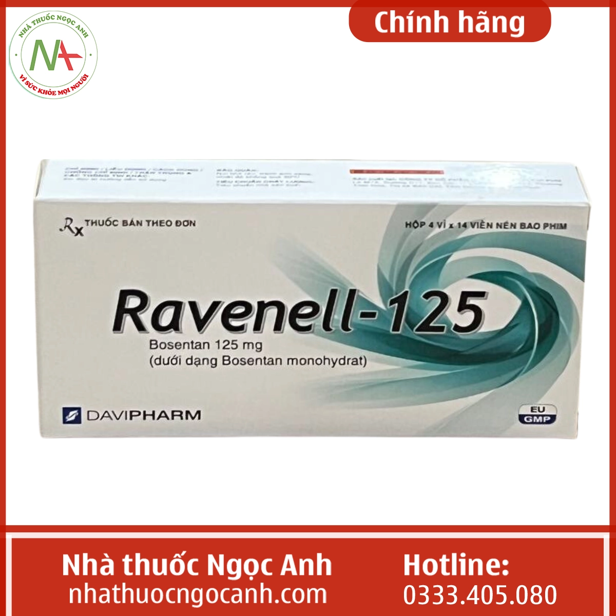 Thuốc Ravenell-125 là thuốc gì, có tác dụng gì, giá bao nhiêu, mua ở đâu