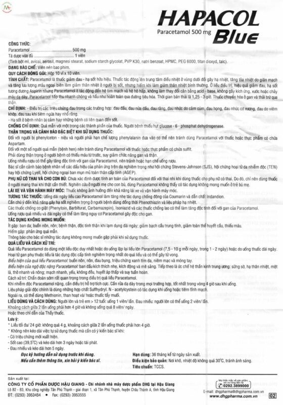 Thuốc Hapacol Blue là thuốc gì? Giá bao nhiêu? Mua ở đâu