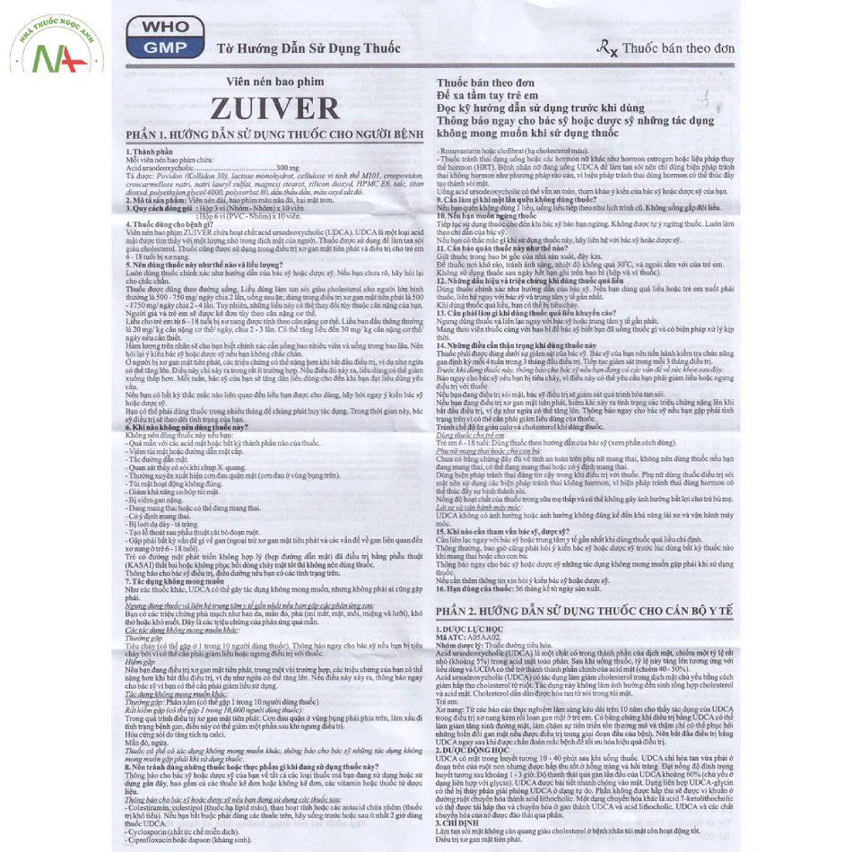 Thuốc Zuiver 300mg là gì? tác dụng ? Giá bao nhiêu? Mua ở đâu?