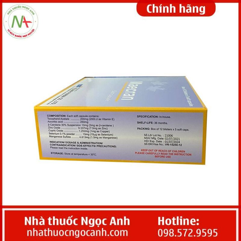 Thuốc Maecran là gì? Có tác dụng gì? Giá bao nhiêu?