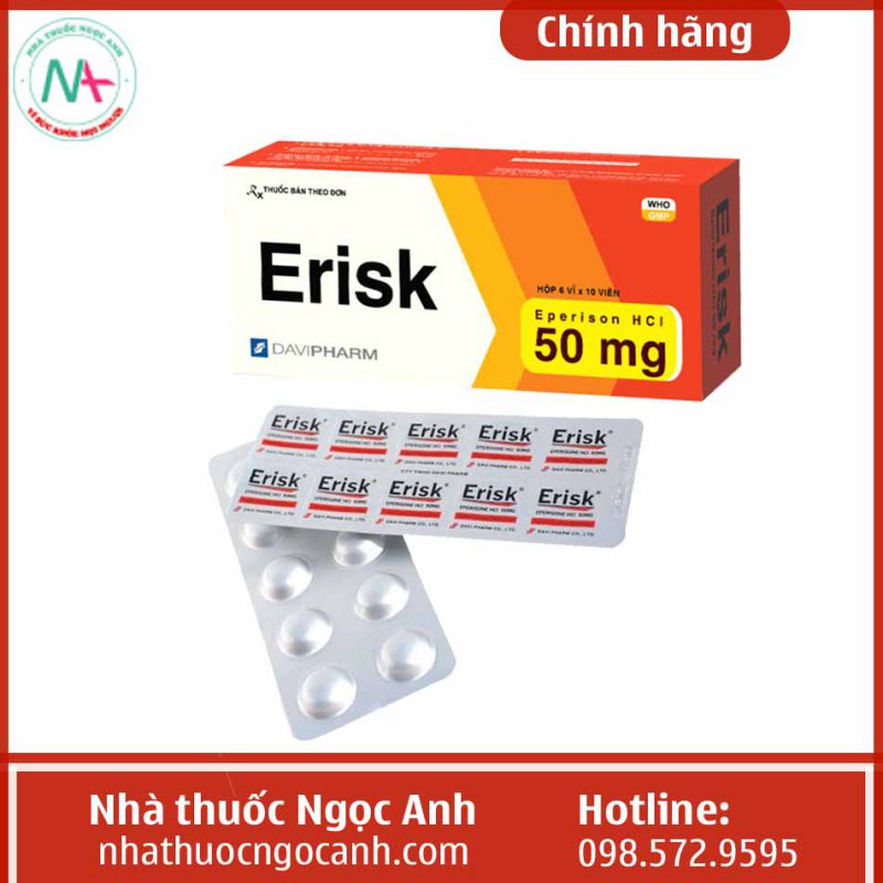 Thuốc Erisk 50mg là thuốc gì, có tác dụng gì, giá bao nhiêu, mua ở đâu