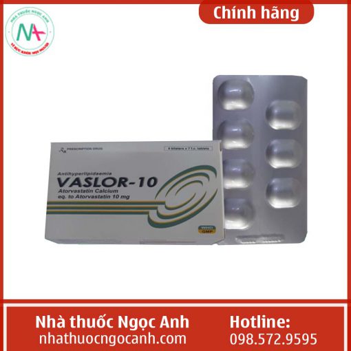 Thuốc Vaslor-10 là thuốc gì, chữa bệnh gì, giá bao nhiêu, mua ở đâu