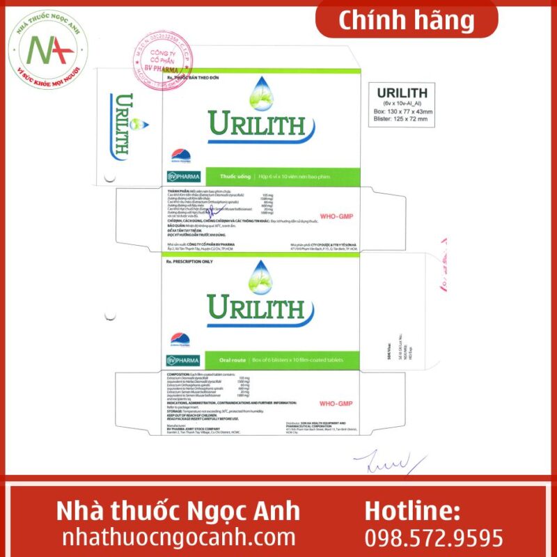 Thuốc Urilith là thuốc gì, có tác dụng gì, giá bao nhiêu, mua ở đâu?