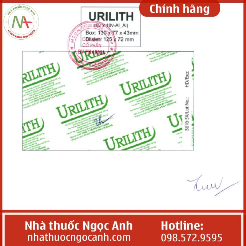 Thuốc Urilith là thuốc gì, có tác dụng gì, giá bao nhiêu, mua ở đâu?