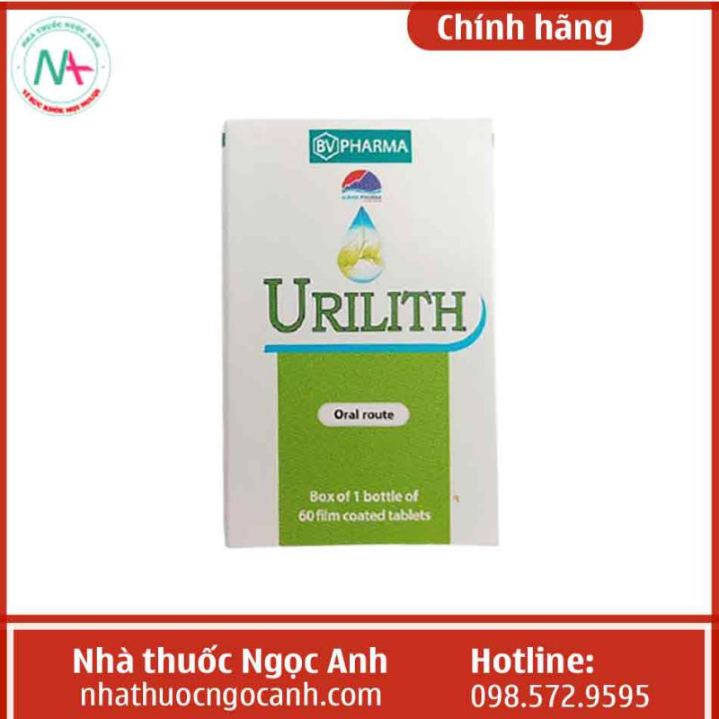 [CHÍNH HÃNG] Thuốc Urilith hộp 60 viên: Công dụng, Giá bán