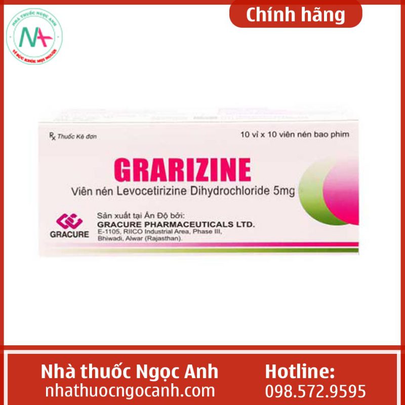 Grarizine 5mg là thuốc gì, giá bao nhiêu, mua ở đâu, tác dụng gì?